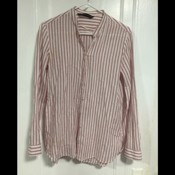 Zara | Tops | Zara Striped Button Down | Poshmark